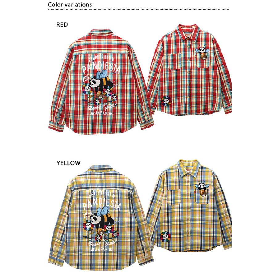 ハニーパンダヘビーネルシャツ PANDIESTA JAPAN 564856 パンディエスタジャパン チェックシャツ ユニセックス爆買 ...