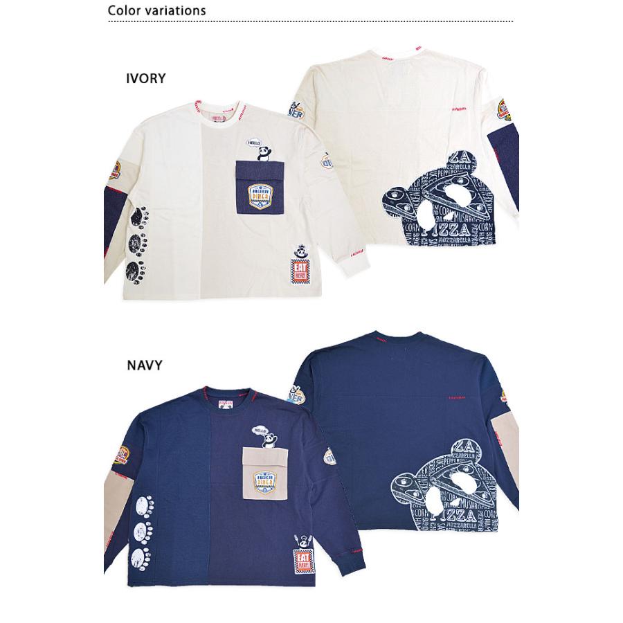 アメリカンダイナーBIGロンTee PANDIESTA JAPAN 564955 パンディエスタジャパン パンダ 長袖Tシャツ ゆったりめ アメリカンダイナーBIGロンTee PANDIESTA JAPAN 564955 パンディエスタ