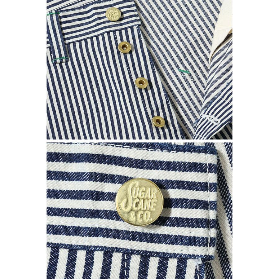 11oz.ヒッコリーストライプワークショーツ SUGER CANE SC52566 シュガーケーン 日本製 ハーフパンツ 東洋エンタープライズ ...