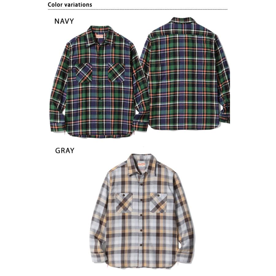 ツイルチェック長袖ワークシャツ SUGER CANE SC29562,SC29566