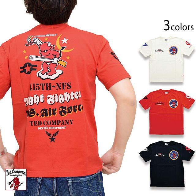 415th Night Fighter Squadron半袖Tシャツ TEDMAN テッドマン TDSS-544 エフ商会 アメカジ ...