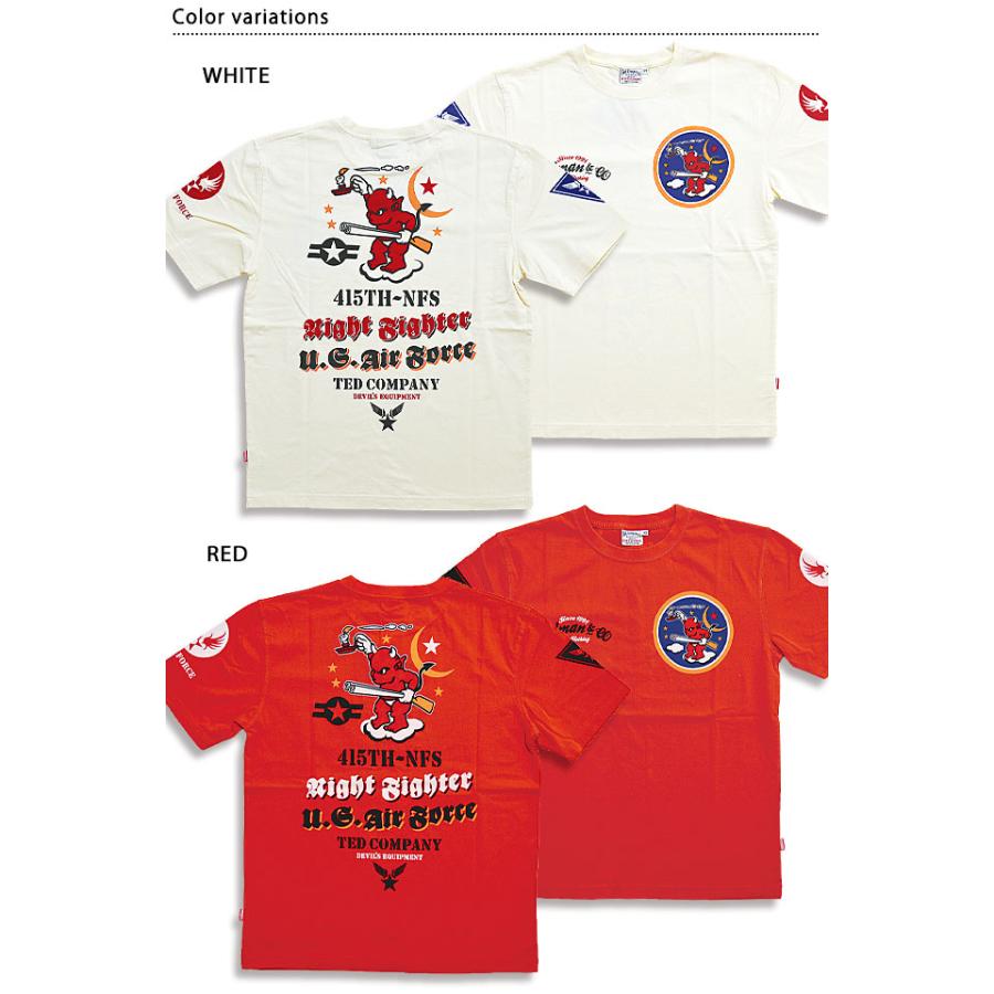 415th Night Fighter Squadron半袖Tシャツ TEDMAN テッドマン TDSS-544 エフ商会 アメカジ ...