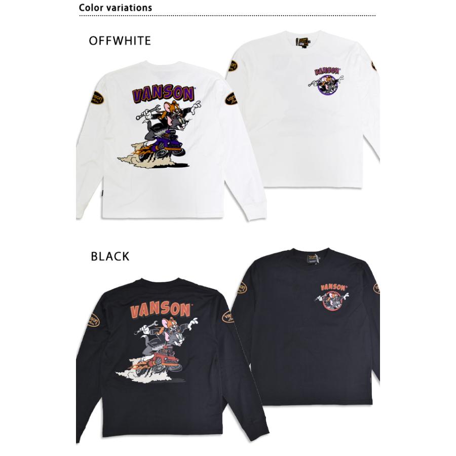 TOM＆JERRYコラボ 天竺ロングTシャツ vanson TJV-2531 バンソン