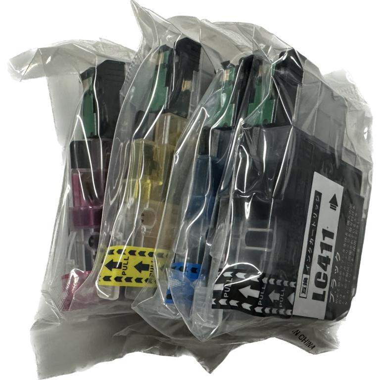互換品 ブラザー用 LC411-4PK 4色セット 互換インク インクカートリッジ ICチップ付 (LC411BK LC411C LC411M LC411Y DCP-J928N-B DCP ...