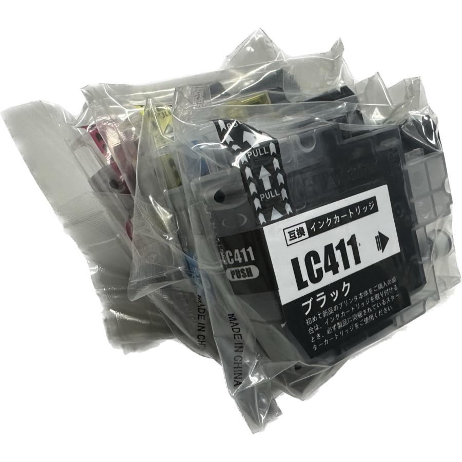 互換品 ブラザー用 LC411-4PK 4色セット 互換インク インクカートリッジ ICチップ付 (LC411BK LC411C LC411M LC411Y DCP-J928N-B DCP ...