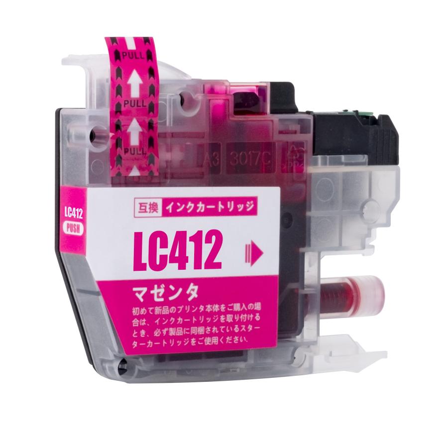 互換品 ブラザー用 LC412-4PK 4色セット 互換インク インクカートリッジ ICチップ付 LC412 LC412BK LC412C ...