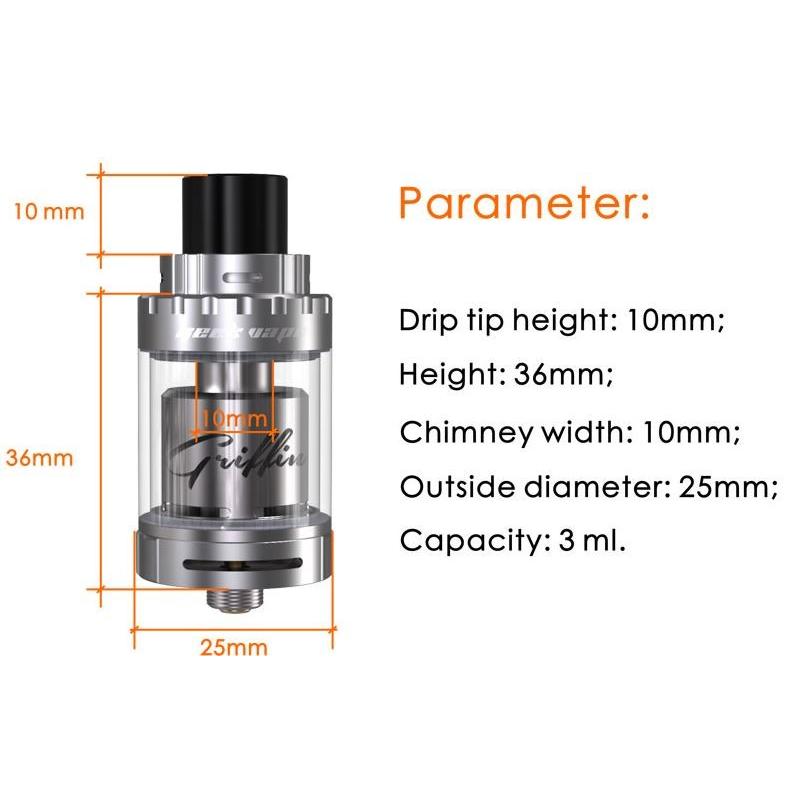 【正規品】GeekVape Griffin 25 Mini [ギークベイプ,グリフィンミニ,RTA,RDTA] : gvgfm-000 ...