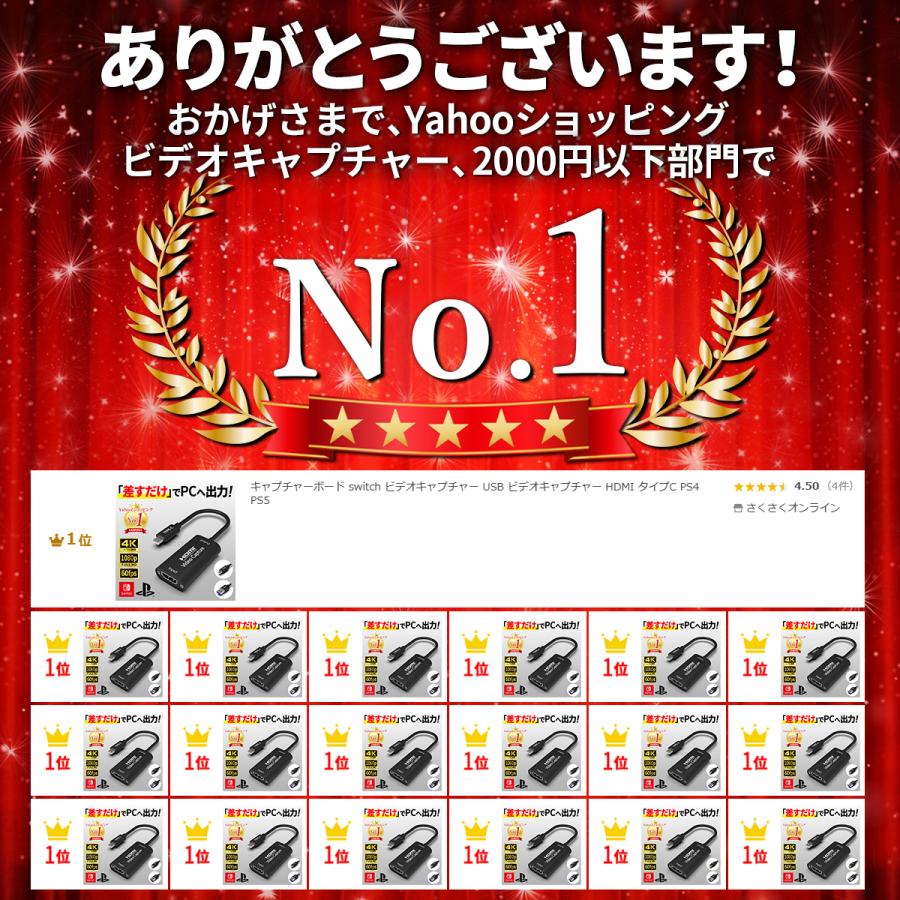 USB ビデオキャプチャー キャプチャーボード HDMI タイプC PS4 PS5 switch パッケージ無しB品 : さくさくオンライン - 通販 - Yahoo!ショッピング