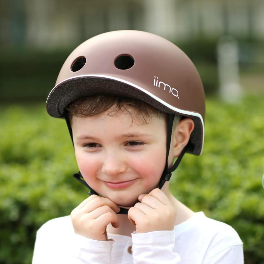 エムアンドエム 【期間限定】ヘルメット 子供用 子ども キッズ ジュニア 自転車 バイク サイクリング 軽量 コンフォートブラウン ブラウン 3歳から 52-56cm iimo M&M ...