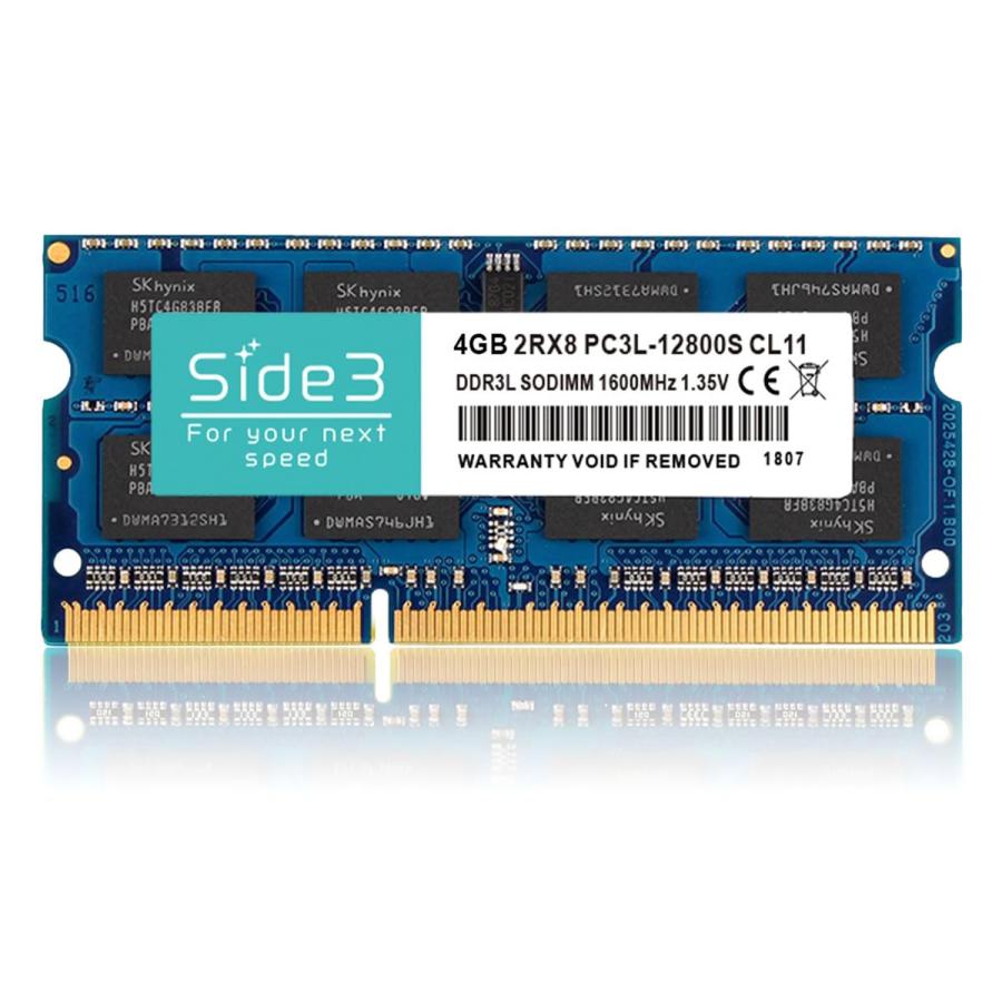 Side3 TOSHIBA dynabook ノートPC用メモリ PC3L-12800 4GB DDR3L 1600 1.35V (低 : 侍 ...