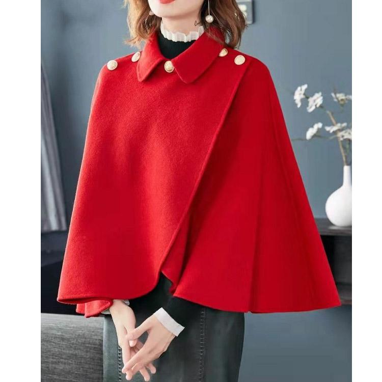 ケープ コート ポンチョ ポンチョコート レディース マントコート 春 秋 冬 アウター フェイクウール マント 羽織 韓国風 冬服 防寒 体 ...