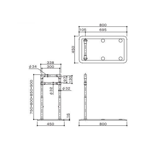 (法人宛先限定) (マツ六) たよレールSOTOE ソトエ BZK-01 片手すり 屋外用 手すり 置き型 置くだけ 階段 段差 ベランダ 工事不要 : 介護shopサンアイYahoo!店 ...