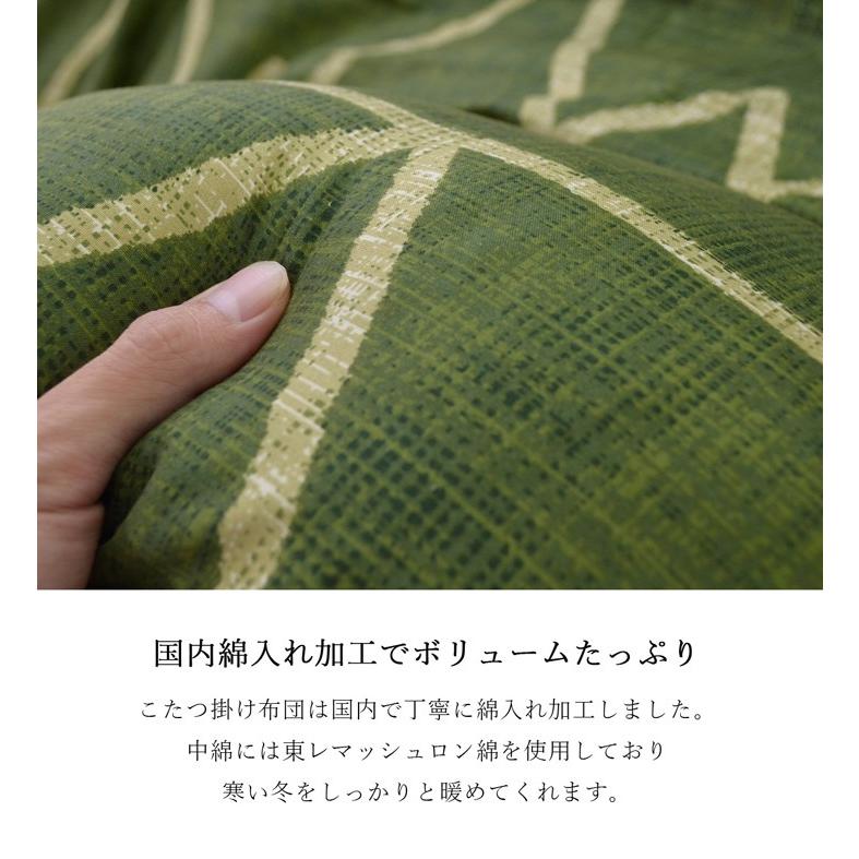 こたつ布団セット 正方形 掛け敷き セット おしゃれ 厚掛け 190×190cm