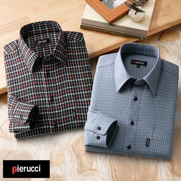 pierucci 彩香 ピエルッチ ウール入りデザインシャツ 2色組 GV-044 1セット（2枚：2色×各1枚） : 産経ネットショップ - 通販 - Yahoo!ショッピング
