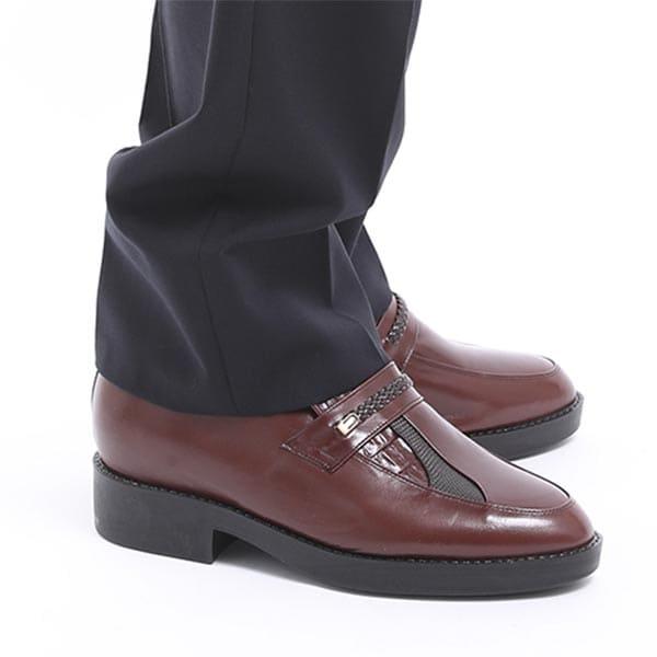 北嶋製靴工業所 KITAJIMA カンガルー革デザインUモカ 7cmヒールアップ