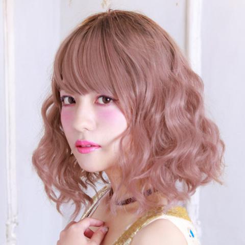 プリシラ オールウィッグ グラデーションカラーウィッグ ハニーウェーブボブ CTA-103 耐熱 全4色 ブラウン グレー ピンク ウィッグ ボブ ミディアム : 雑貨いいものサイトー ...