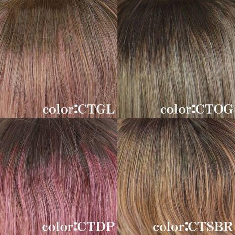 プリシラ オールウィッグ グラデーションカラーウィッグ ハニーウェーブボブ CTA-103 耐熱 全4色 ブラウン グレー ピンク ウィッグ ボブ ミディアム :prisila-cta103 ...