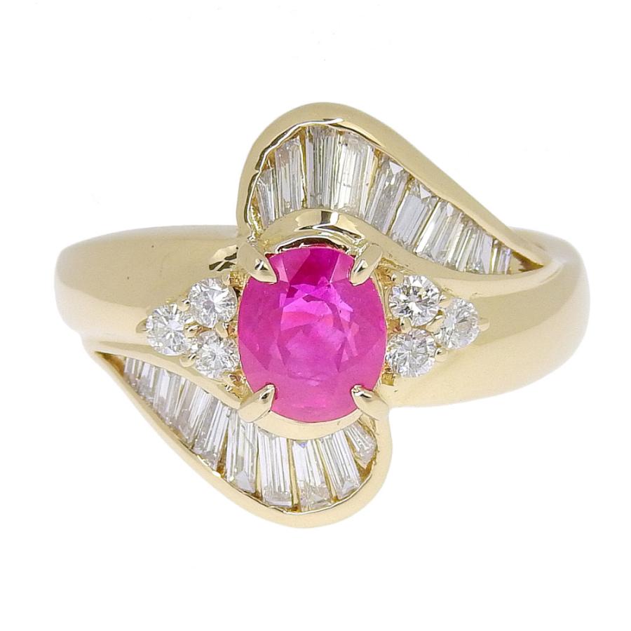 1.11ct 天然サファイア リング 12号 K18YG 仕上げ済み ソーティング付き 合計0.59ct 天然ダイヤ レディース 18K 18 ...