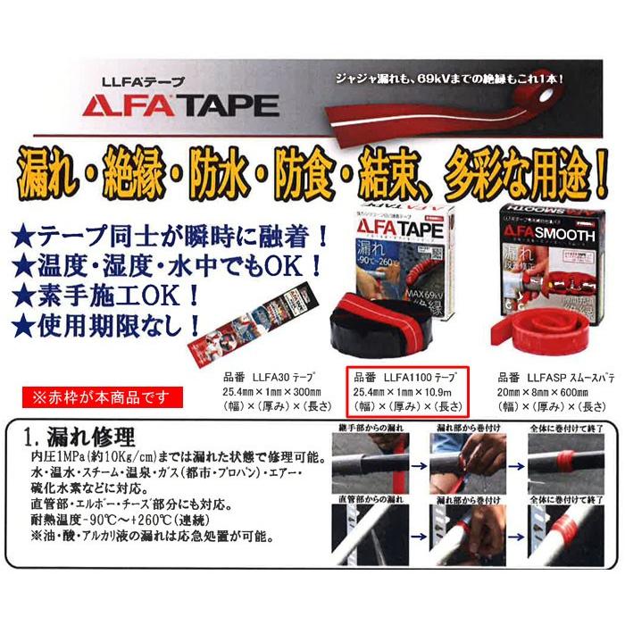 LLFAテープ LLFAスムース セット シリコン自己融着テープ あらゆる漏れを補修 LLFA30 LLFASP 送料無料 : サンコウパーツ ...
