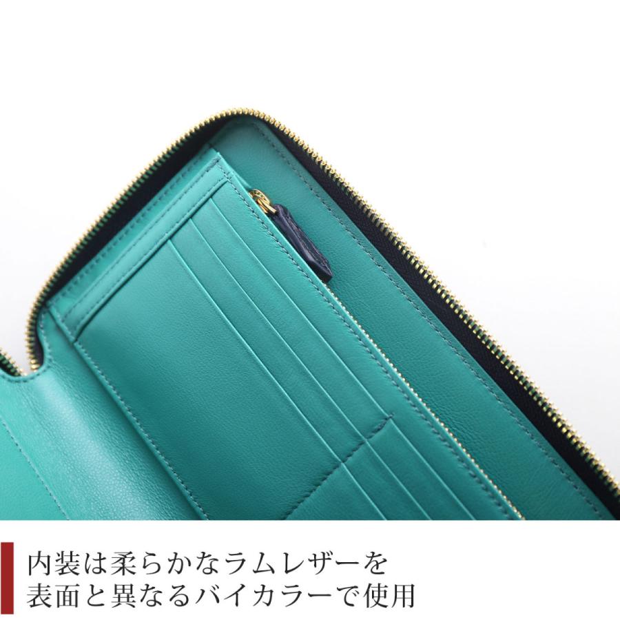 スモール クロコダイル メンズ 長財布 手帳型 マット 加工 ラウンド