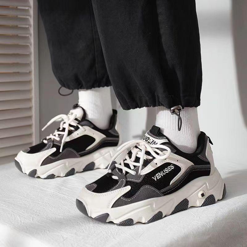 厚底 スニーカー ダッドスニーカー レディース かわいい スニーカー 韓国ファション スポーツ 身長アップ 学生 大人 白 レースアップ ローカット 美脚 おしゃれ :24050900110 ...