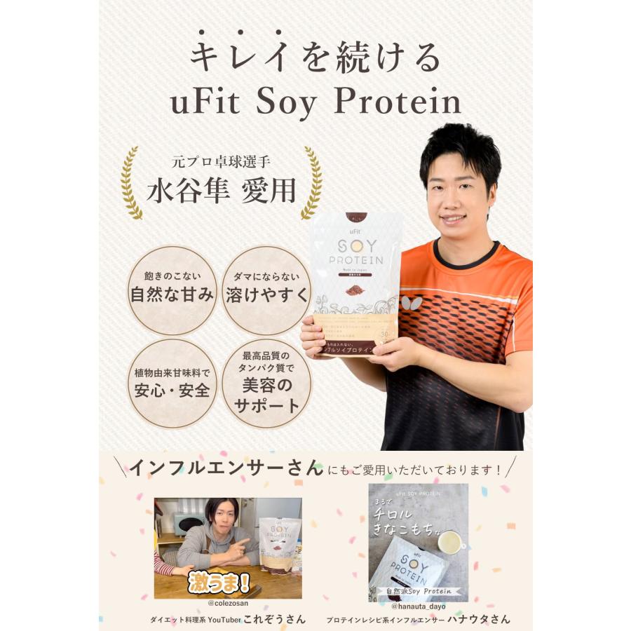 【日本国内製造】uFit Soy Protein ソイプロテイン 黒糖きな粉 無添加 人工甘味料不使用 750g 30食 甘さ控えめ 溶けやすい 植 : nk26-0003003 : 佐野商店 ...