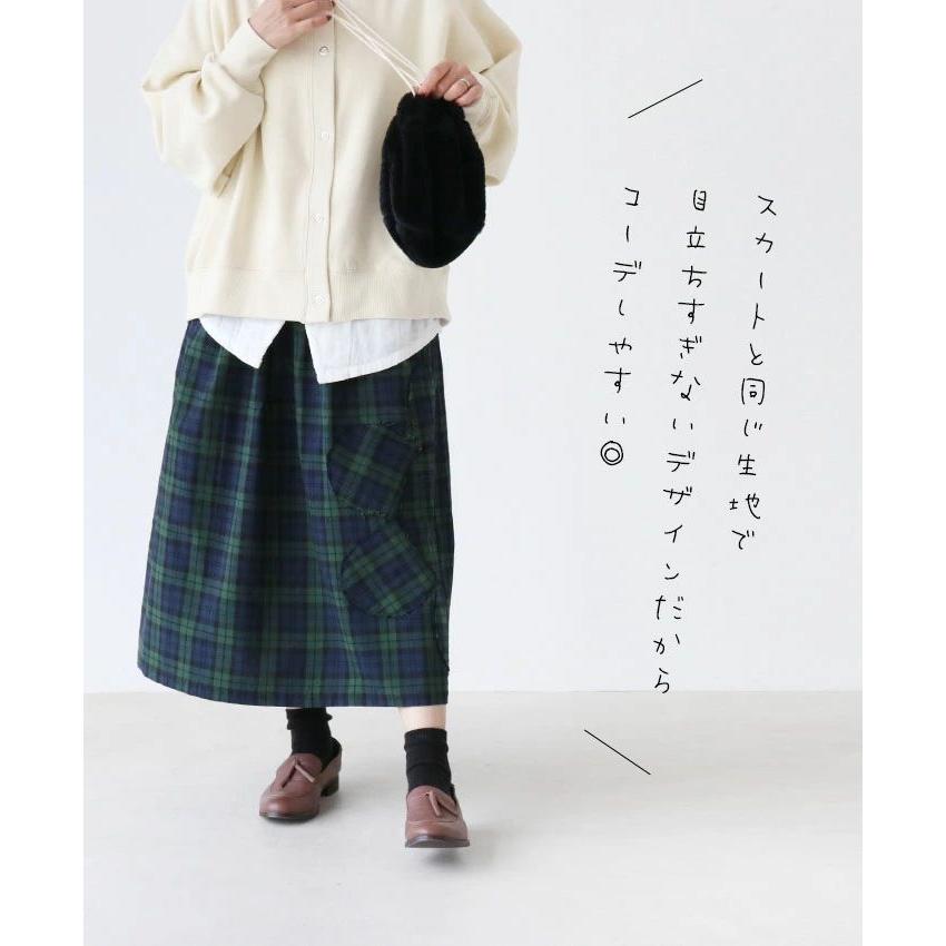 sanpo kuschel 隠れ大輪スカート スカート 体型カバー ブラックウォッチ ウエストゴム チェック パッチワーク b13674jb : sanpokuschel - 通販 ...