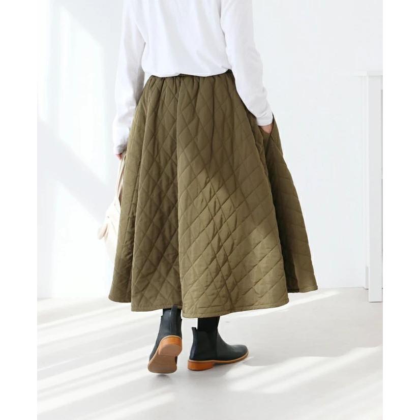 sanpo kuschel 雫ポケットキルティングスカート b13691jb スカート ウエストゴム 体型カバー ボトムス カーキ : sanpokuschel - 通販 - Yahoo!ショッピング