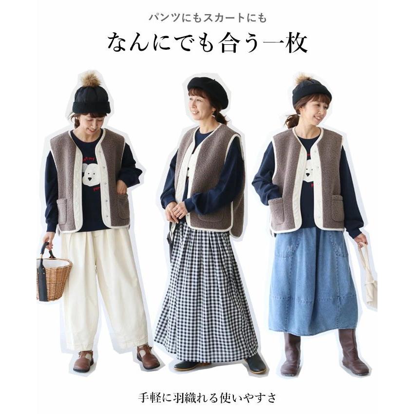 sanpo kuschel もこベスト ベスト ボア トップス b13692jb ノースリーブ アウトドア 重ね着 厚手 ブラウン 防寒 : sanpokuschel - 通販 - Yahoo ...