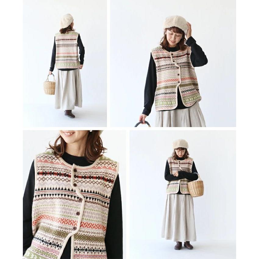 sanpo kuschel 階段ボタン ニットベスト ベスト ニット トップス b13695jb ボタン アウトドア 重ね着 厚手 ベージュ : sanpokuschel - 通販 ...