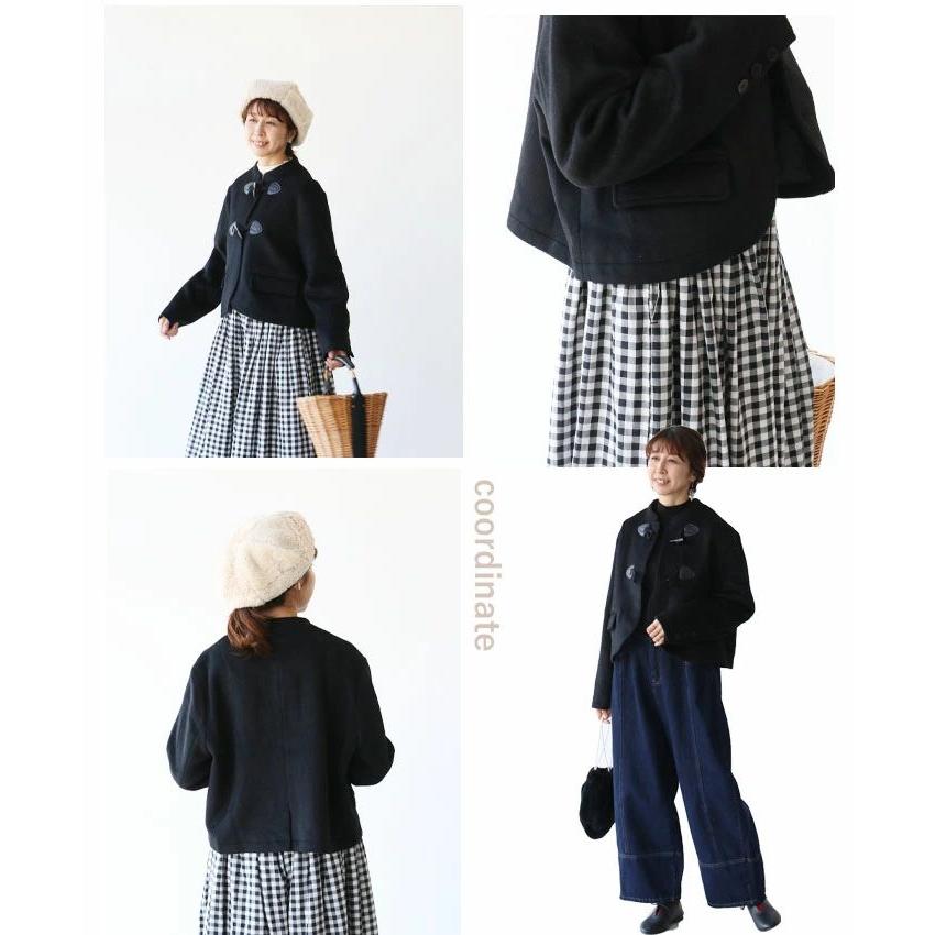 sanpo kuschel スタンドカラーダッフルコート b13711ps アウター ジャケット 黒 羽織り 重ね着 : sanpokuschel - 通販 - Yahoo!ショッピング