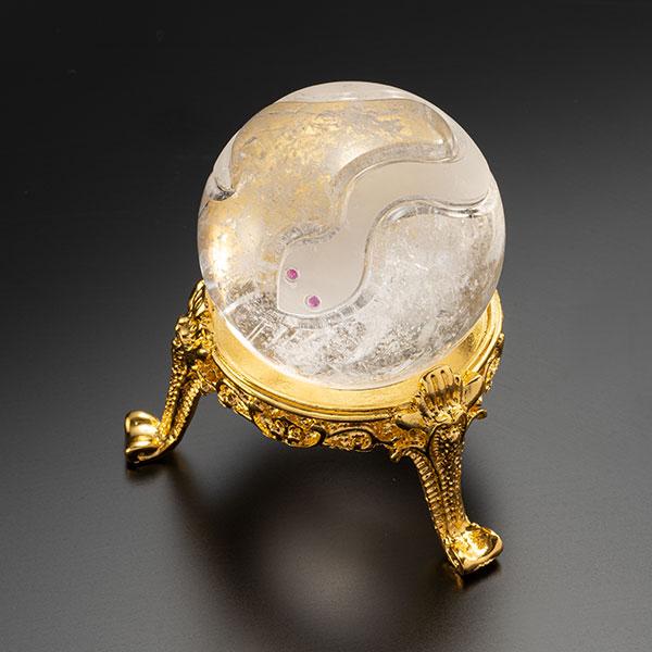 KW-1345 白蛇天然水晶玉 : 三宝堂Yahoo!店 - 通販 - Yahoo!ショッピング