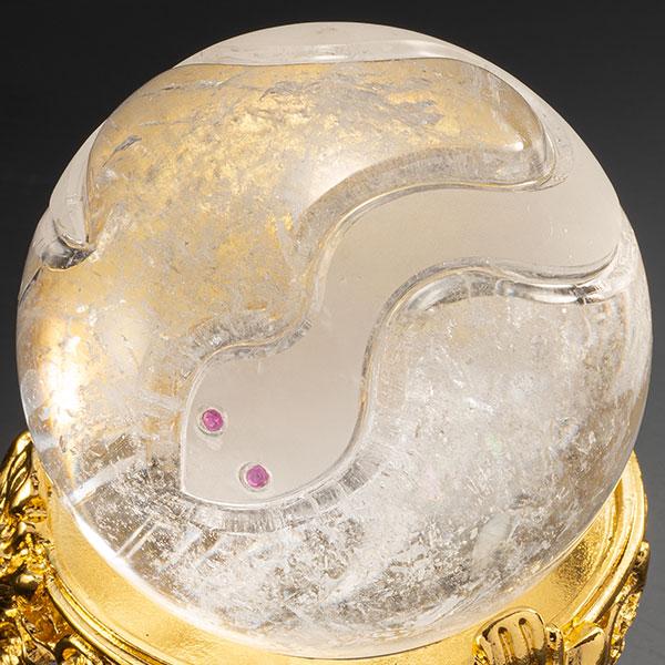 KW-1345 白蛇天然水晶玉 : 三宝堂Yahoo!店 - 通販 - Yahoo!ショッピング