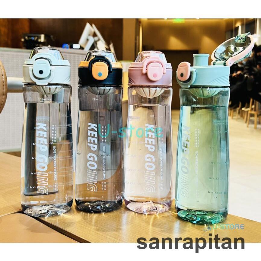 大容量 水筒 直飲み プラスチックボトル 体操 ヨガ トレーニング 600ml 800ml 軽い 便利 オシャレ ins風 子供 大人 運動水筒 スポーツ ボトル コップ : サンラびったん ...