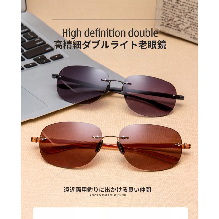 老眼鏡 おしゃれ レディース 高級 ブルーライトカット フレームなし サングラス 2ways メンズ reading glasses 男女兼用 40代 50代 アウトドア お年寄り ...