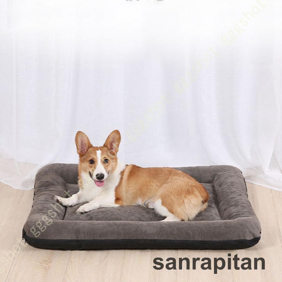 ペットベッド スクエア型 洗える かわいい 猫 小型犬 中型犬 大型犬 オールシーズン 冬用 通年 ふわふわ ふかふか 柔らか エアコン対策 ペットクッション : petto06-1531 ...