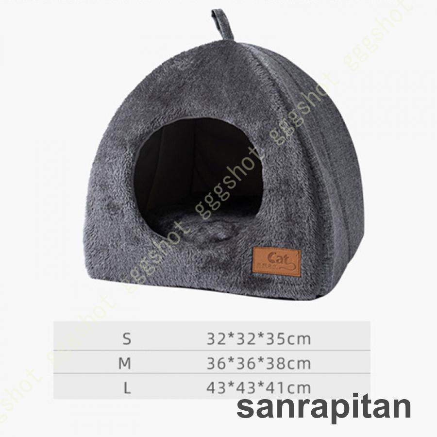 猫 犬 ペット ベッド ペットベッド ドームハウス ペットベッド ドーム型 ベッド ドーム ハウス ペットテント クッション付き ペット用寝袋 ペット用品 :petto06-1550:サンラ ...