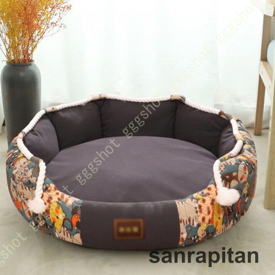 猫 ベッド クッション 犬 ベッド ペットベッド ペットソファー 小型犬用 中型犬用 猫用 洗える ふわふわ 柔らかい 冬 夏 通年 オールシーズン 休憩所 かわいい : petto06 ...