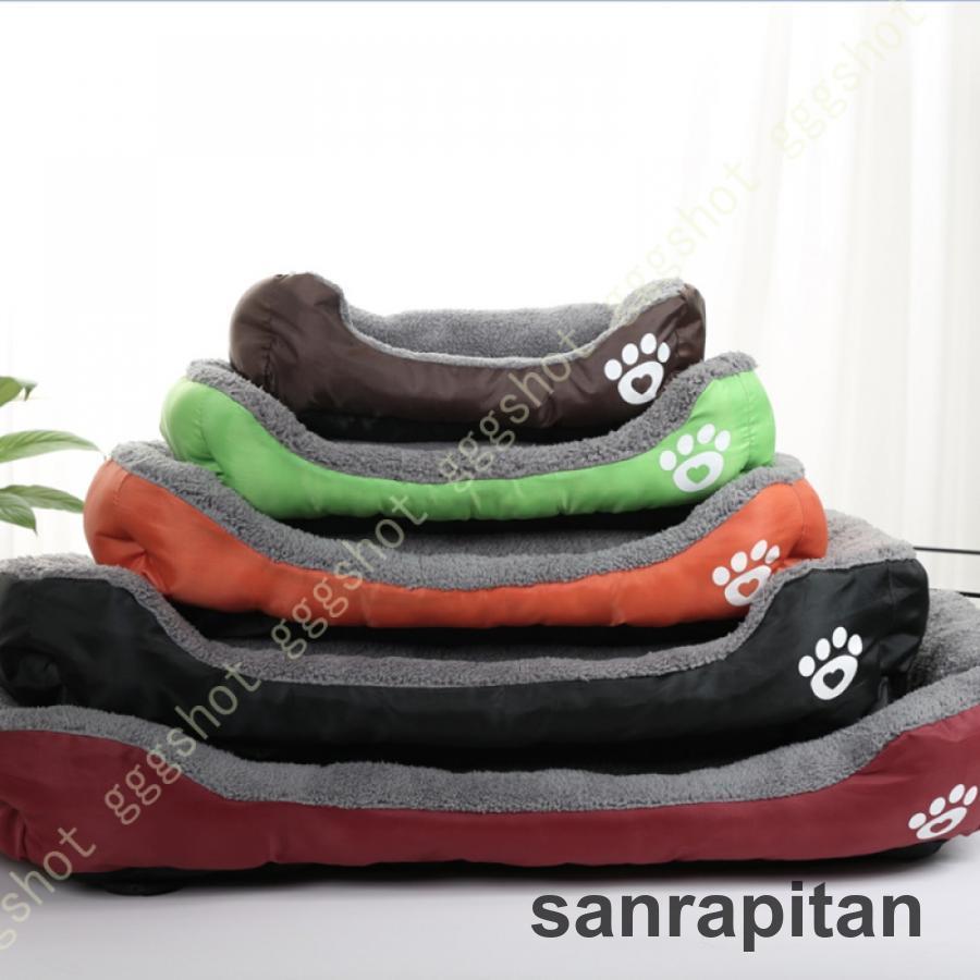 洗える ペット用 ベッド 簡易 撥水加工 犬 猫 秋 冬 スカイブルー M 犬 猫 ベッド クッション マット ふわふわ 滑り止め 犬ベッド ペットマット 暖か : petto06-270 ...