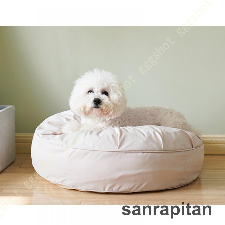 犬ベッド 猫ベッド 犬クッション ペットベッド ペットソファー 布団 マット ふわふわ もこもこ 丸型 ラウンド 小型犬 中型犬 通年利用 冬 暖かい 滑り止め :petto06-519:サン ...