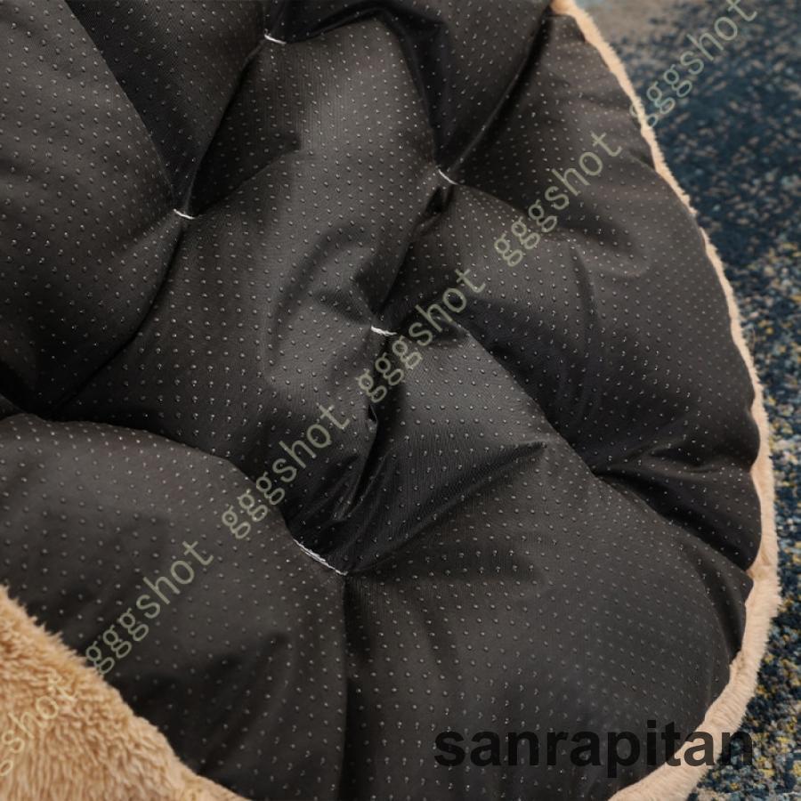 猫 ベッド 犬 ベッド クッション ペットベッド ペットソファー ラウンド型 もふもふ 丸型 ふわふわ もこもこ ぐっすり眠る 滑り止め 洗える キャット 通年 : petto06-5735 ...