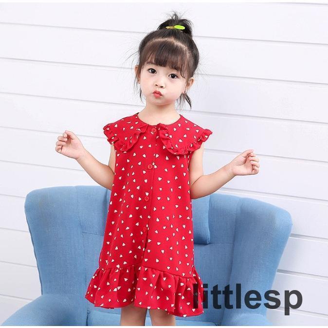 ワンピース キッズ 女の子 膝丈 ミディアム ノースリーブ フリル クルーネック かわいい 90 100 110 120 130 : pl-0529-wapisu1712 : サンラびったん ...