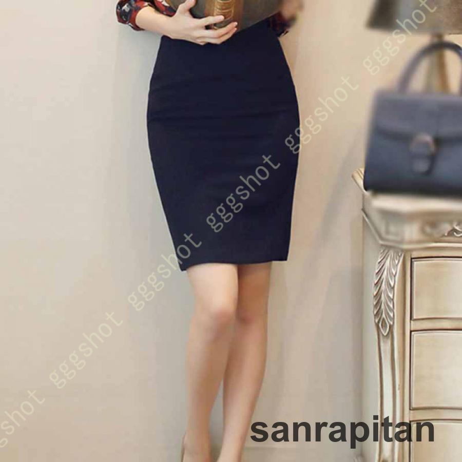 レディース タイトスカート ハイウエスト 春 夏 秋 制服 事務服 オフィス ボwzq 無地 台形 シンプル ひざ丈 ミディ丈 通勤 OL イベント : qunzi1-1168 : サンラびっ ...