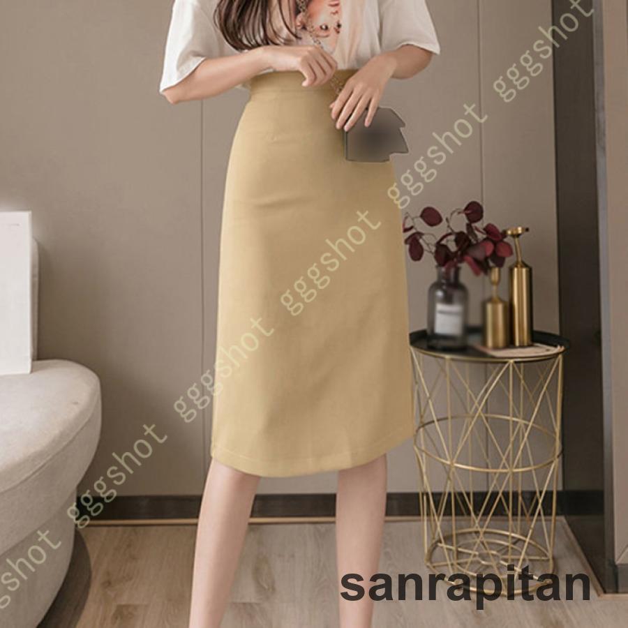 タイトスカート スカート レディース 半身スカート スリット 膝丈スカート 通勤 スカート タイト ストレート ハイウェスト ボwzq 体型カバー カジュアル : qunzi1-2493 ...