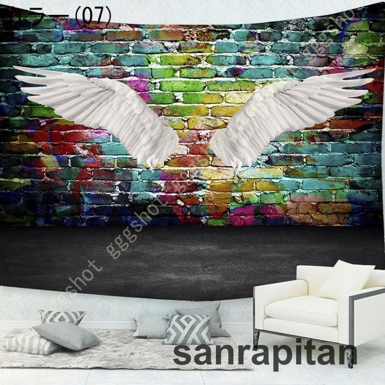 タペストリー 天使の翼 羽 壁掛け 吊り布 壁飾り ウォールアート 多機能壁掛け 大判 インテリア 布ポスター 撮影背景 ビデオ会議 背景布 モダンアート : サンラびったん - 通販 ...