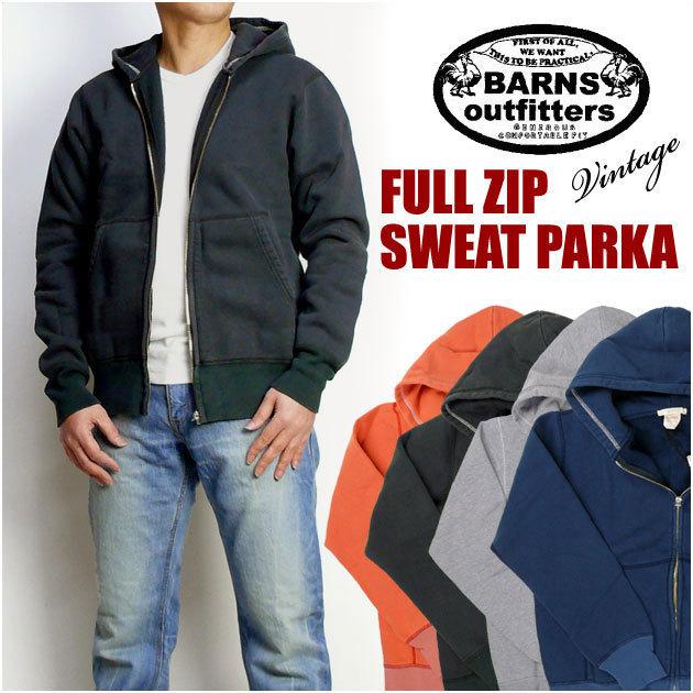 BARNS OUTFITTERS バーンズ フルジップ スウェットパーカー BARNS OUTFITTERS バーンズ フルジップ スウェットパーカー