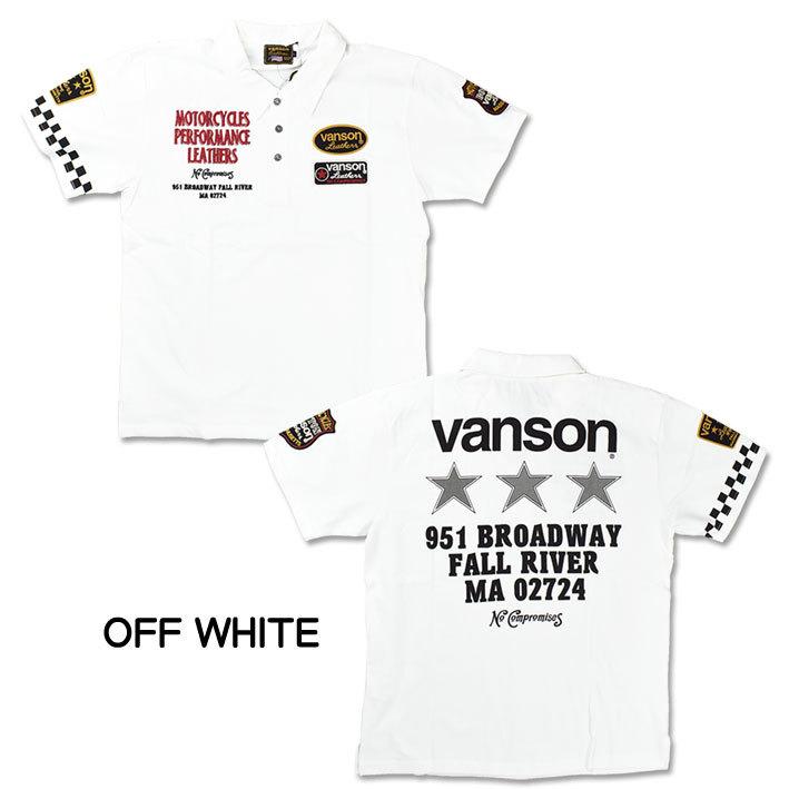 VANSON バンソン 半袖ポロシャツ TRIPLE STARS トリプルスター VANSON バンソン 半袖ポロシャツ TRIPLE STARS トリプルスター