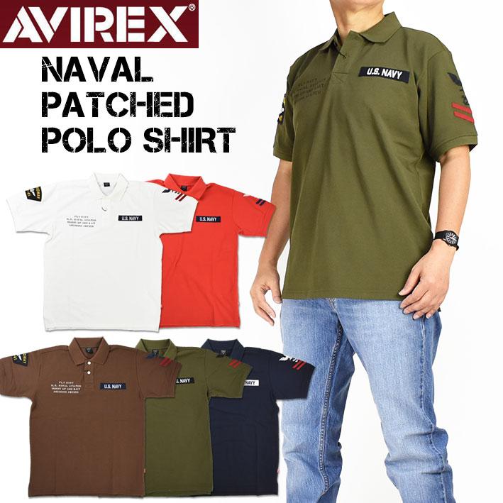 AVIREX アビレックス ナバル パッチド ポロシャツ NAVAL PATCHED AVIREX アビレックス ナバル パッチド ポロシャツ NAVAL PATCHED