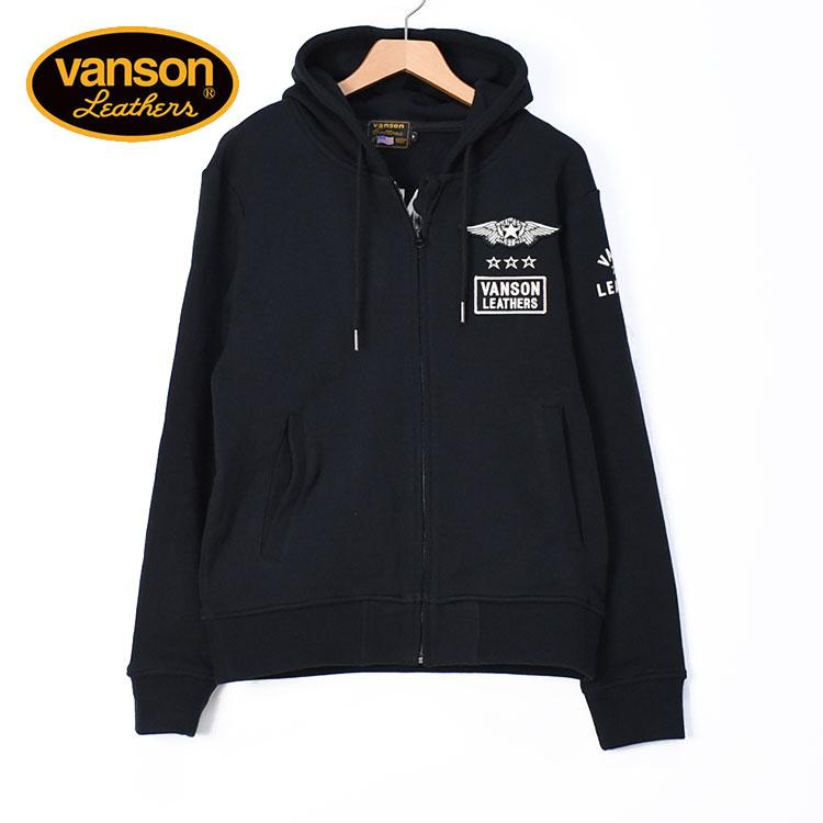 VANSON バンソン フルジップパーカー ONE STAR ワンスター 刺繍 VANSON バンソン フルジップパーカー ONE STAR ワンスター 刺繍