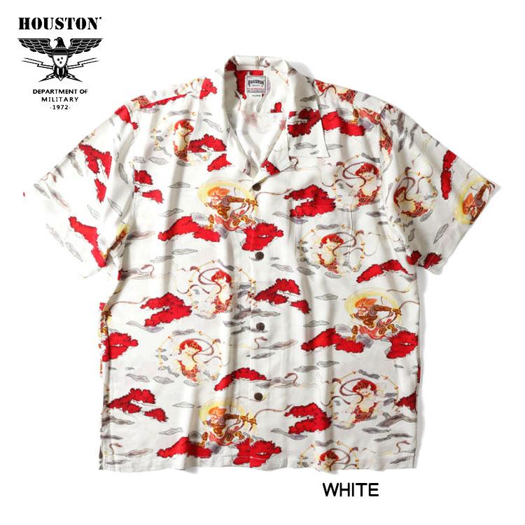 HOUSTON ヒューストン アロハシャツ 風神雷神 ALOHA SHIRTS FUJIN RAIJIN 和柄 半袖シャツ ミリタリー メンズ 41111 : JEANS-SANSHIN ...
